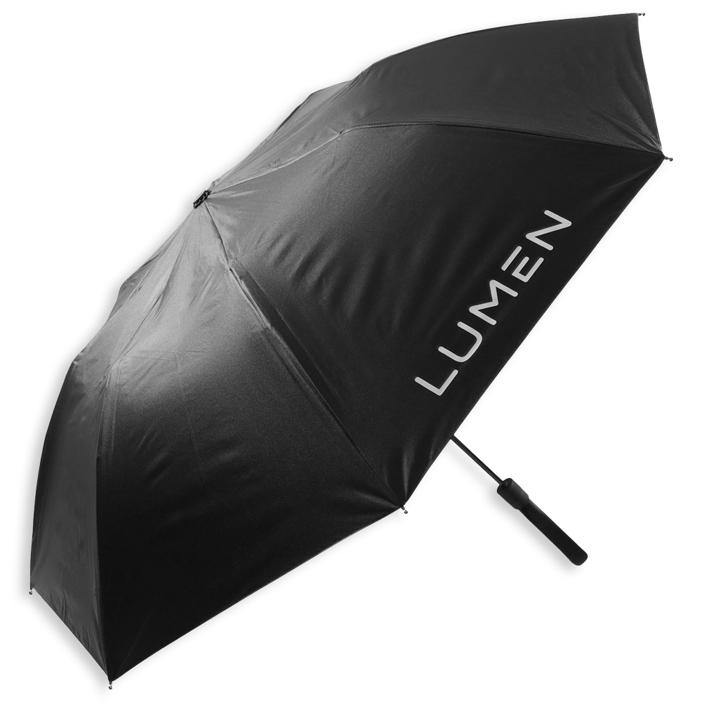 Customised 23'' Automatic Foldable RPET Umbrella with Carabiner (UV Coating) With Logo Print ...