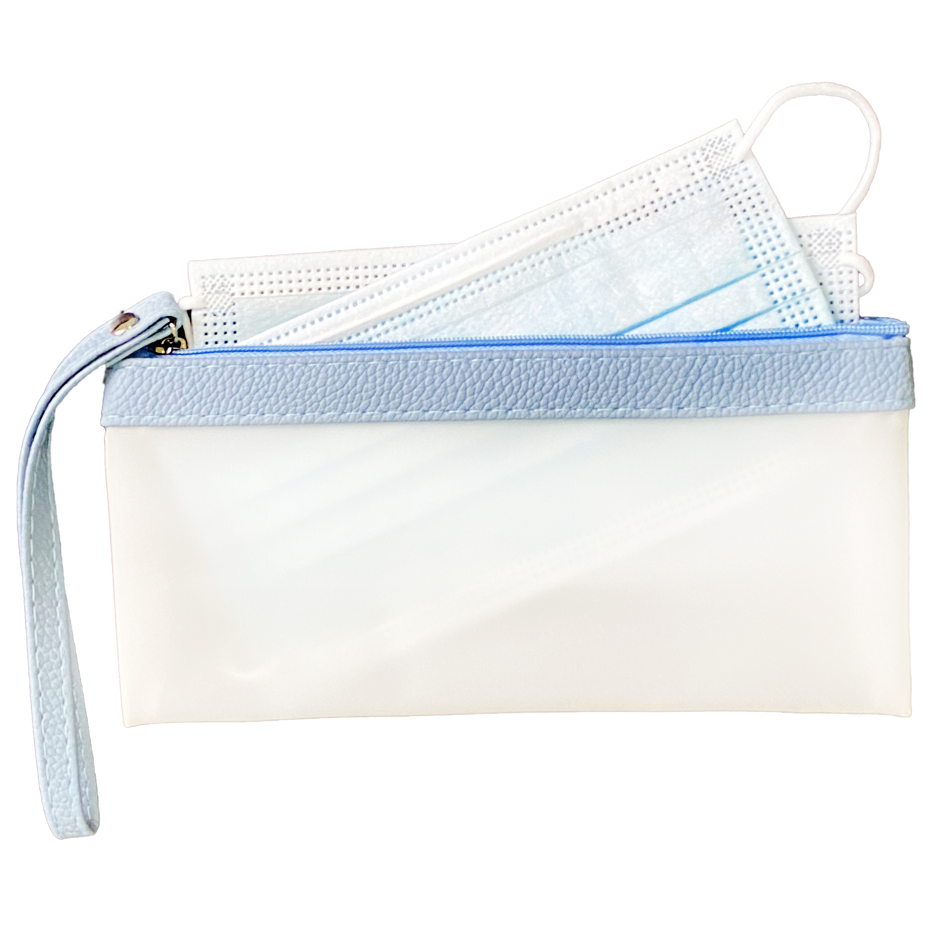 Customised Frosted Multifunctional Face Mask Pouch with Leather Strap ...