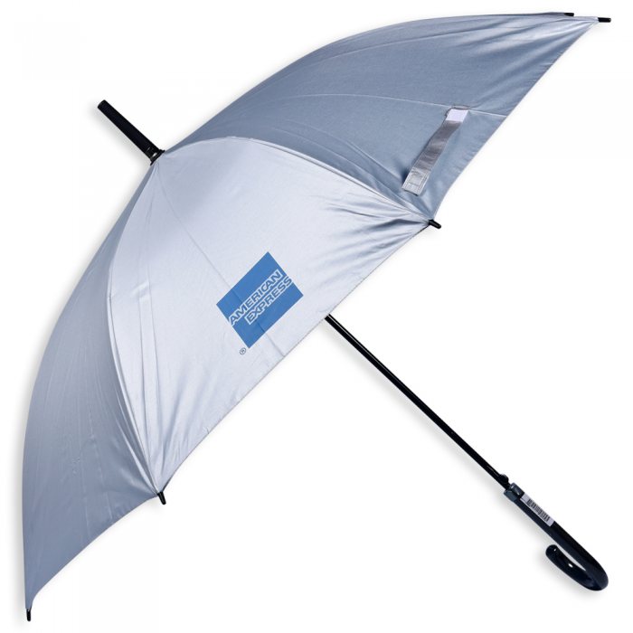 Customised 24'' Classic J-Hook Umbrella (Silver Coating) With Logo ...