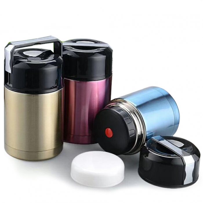 Customised 1L Stainless Steel Food Jar With Logo Print Singapore