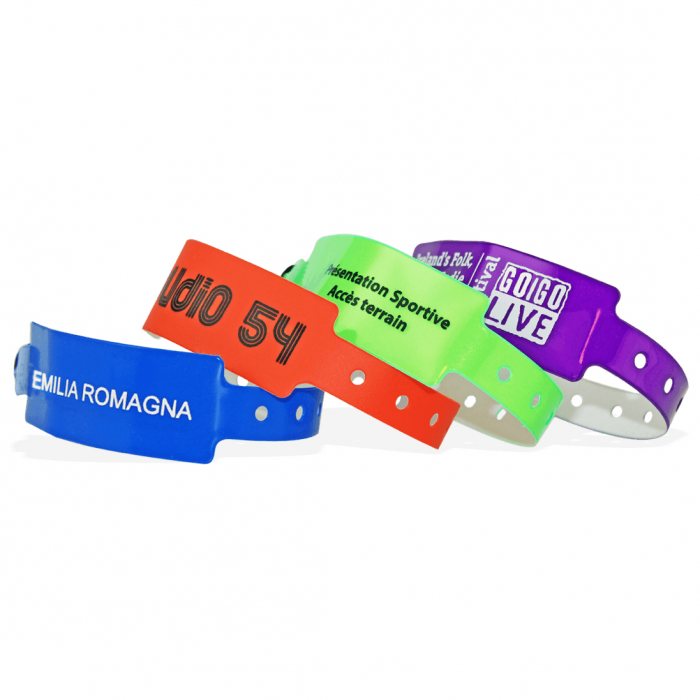 Customised Vinyl Wrist Tag With Logo Print Singapore