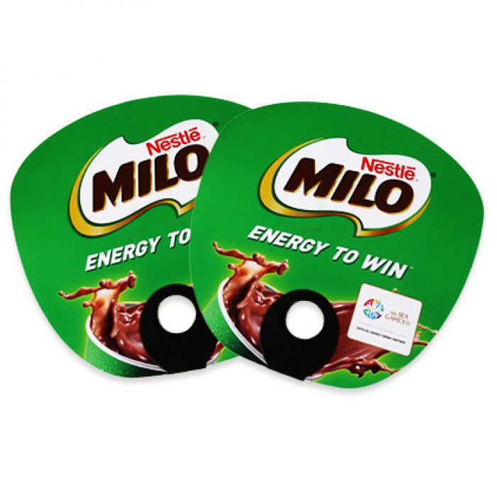 Customised Plastic Fan (O-Handle) With Logo Print Singapore
