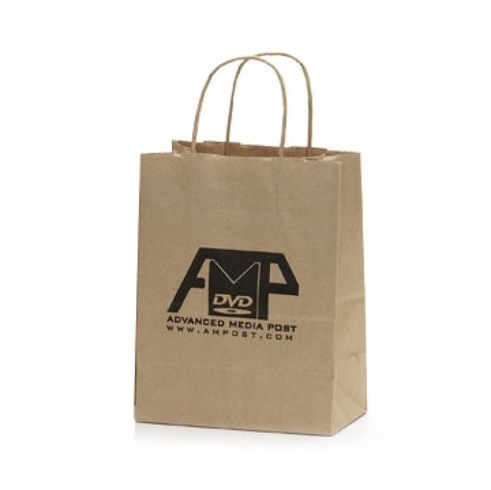 Customised A5 Kraft Paper Bag With Logo Print Singapore