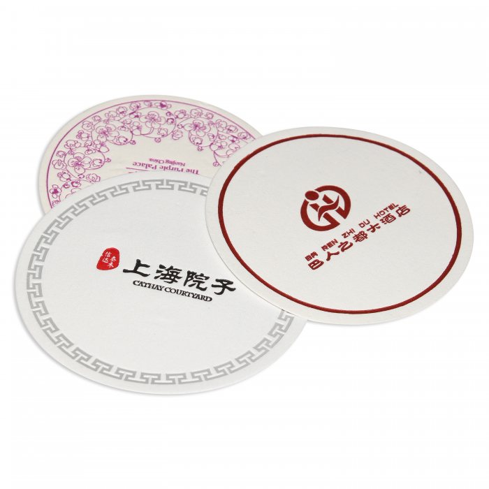 Customised Tissue Paper Coaster With Logo Print Singapore
