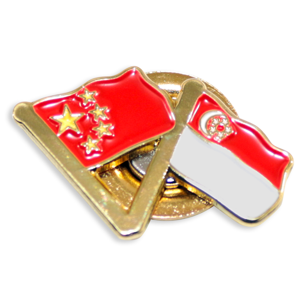 Customised Enamel Collar Pin With Print, Low MOQ Fast Lead Time