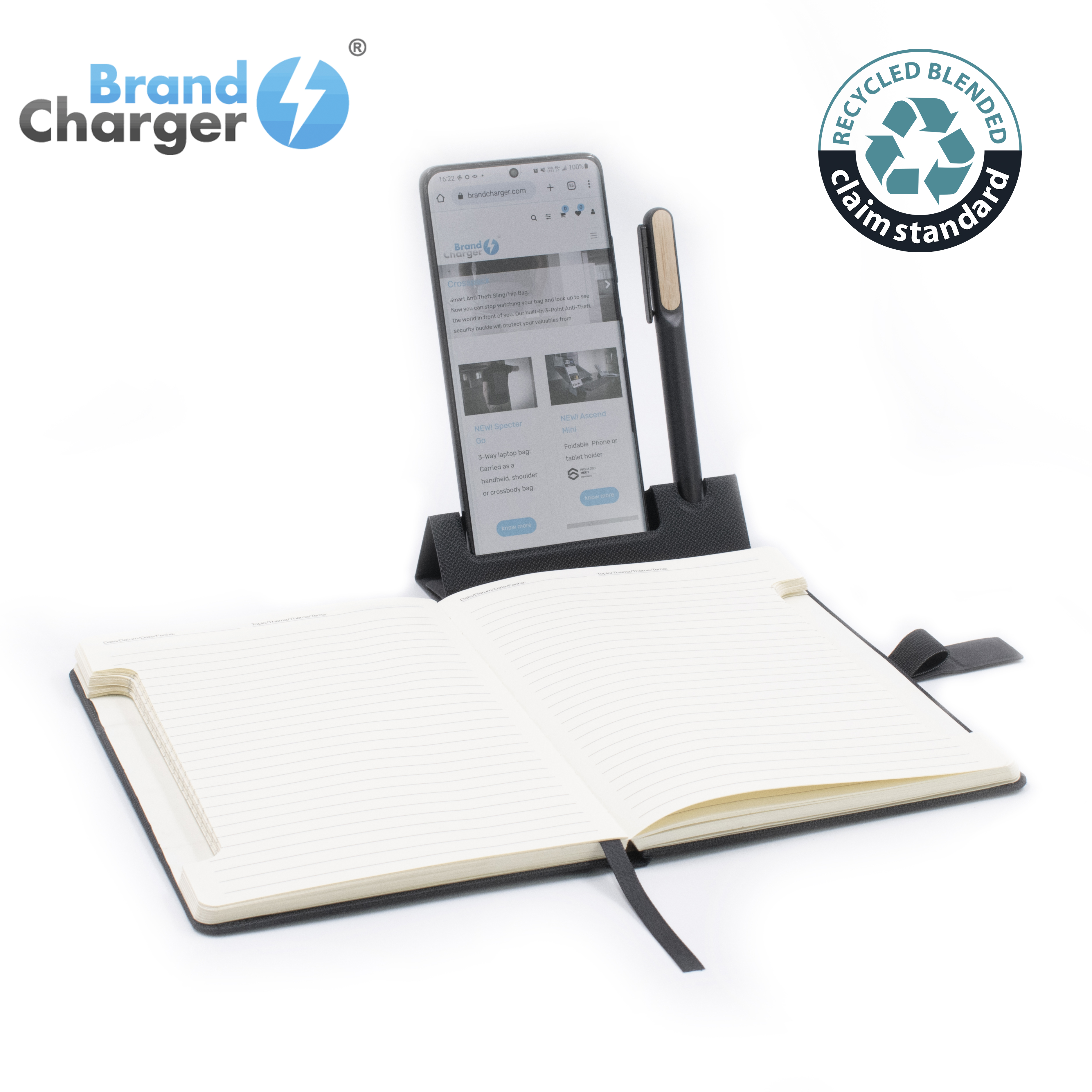 Customised Brand Charger Noty Deluxe Eco ( RPET Notebok ) With Logo ...