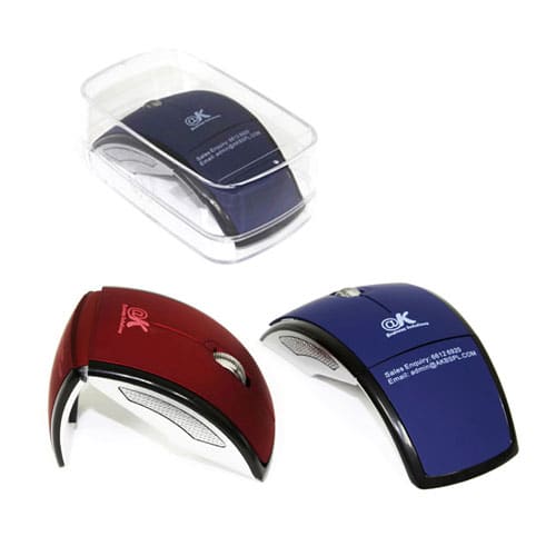 Customised Foldable Wireless Mouse With Logo Print Singapore