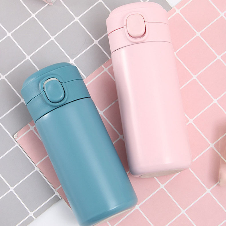 Customised 320ml Pea Stainless Steel Vacuum Flask With Logo Print Singapore