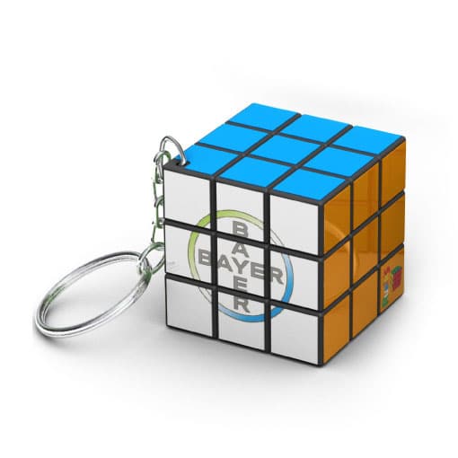 Customised Promotional Rubik Cube Keychain With Logo Print Singapore