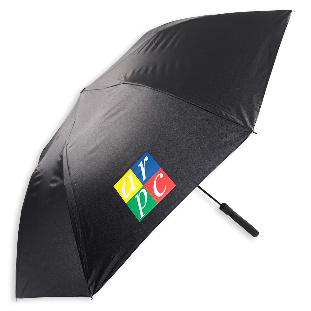 Customised 23'' Automatic Foldable RPET Umbrella with Carabiner (UV Coating) With Logo Print ...