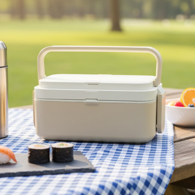 Customised 1200ml Eco Bamboo 2 Tier Lunch Box With Logo Print Malaysia