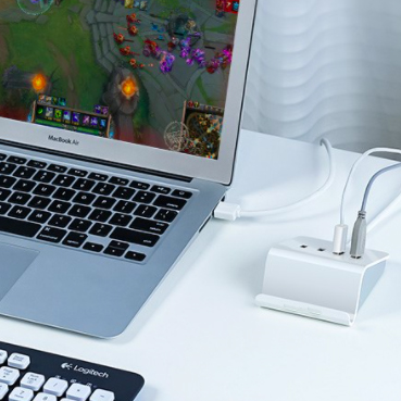 Customised Mega USB Hub with Phone Stand With Logo Print Singapore