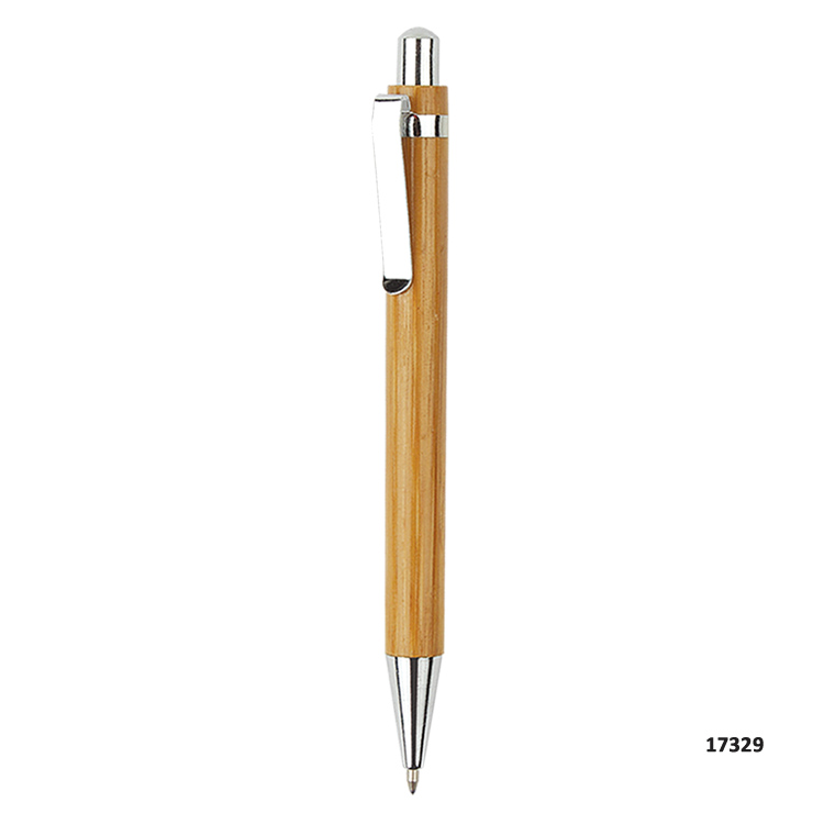 Customised Bamboo Ball Pen (Click-To-Write) With Logo Print Malaysia